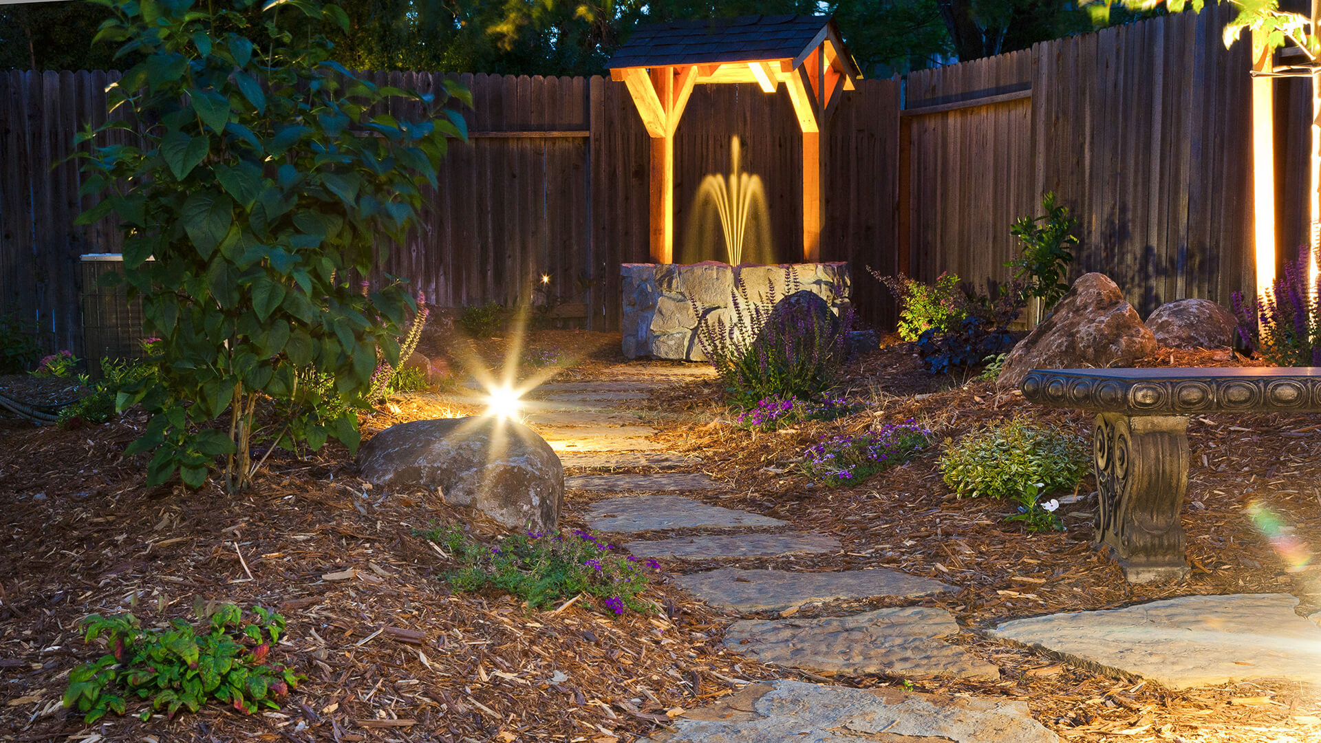 Lavish Gardens Landscape | Lighting Systems and Elements, Landscape ...